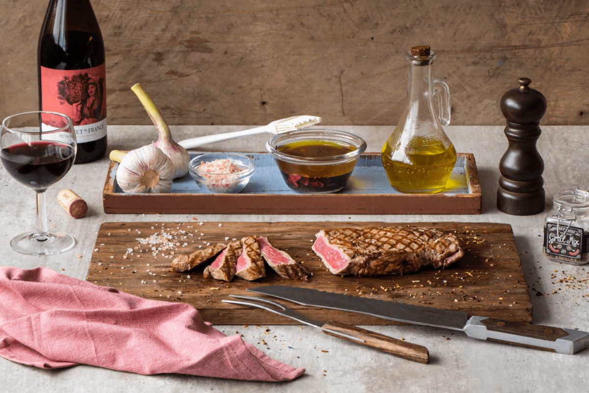 Dunne lende in rode wijn marinade | Bon'Ap